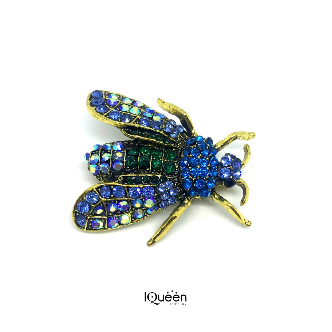 Broche – Blue Bee Brooch - IQUEEN